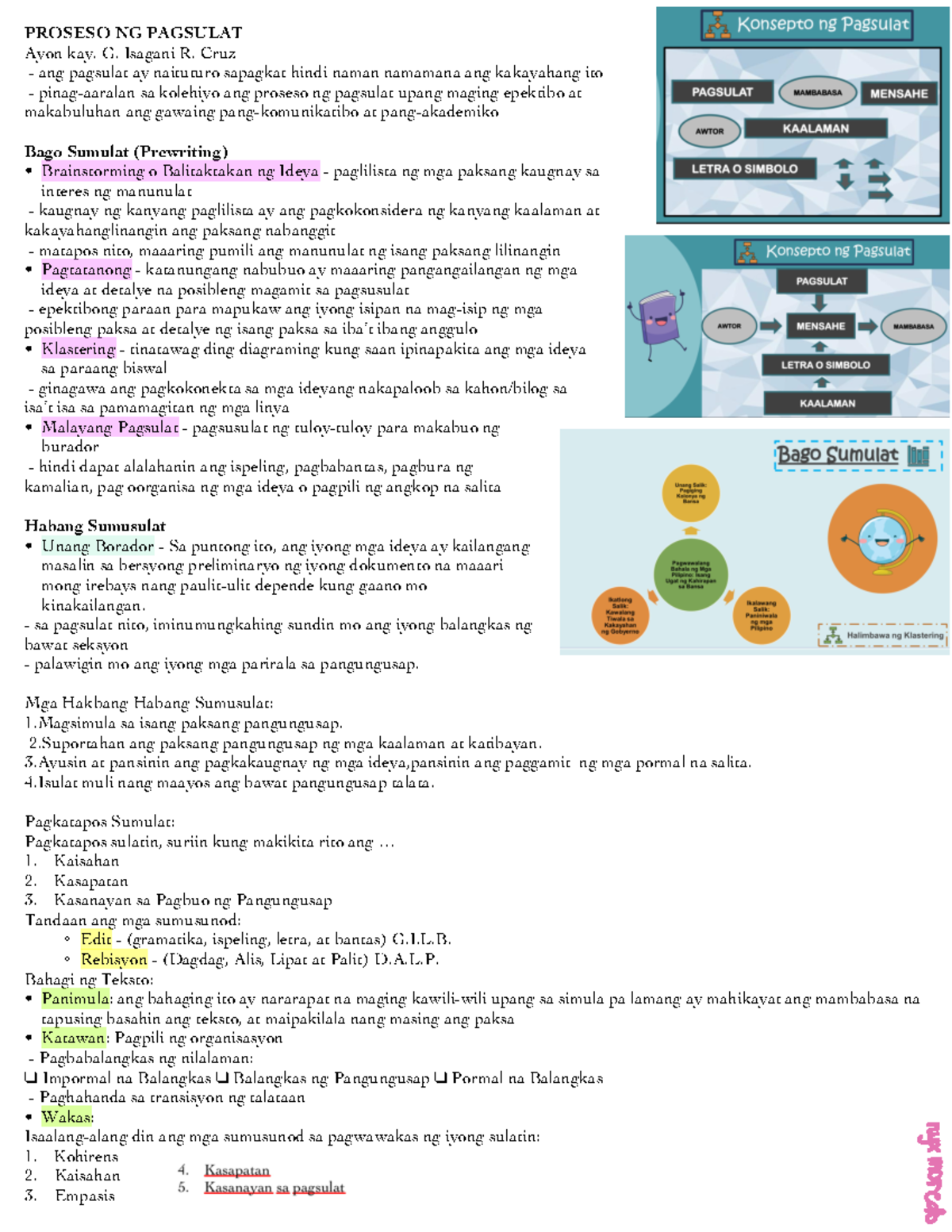 Kung ‘di para sa pinoy, sa afam na lang - PROSESO NG PAGSULAT Ayon kay ...