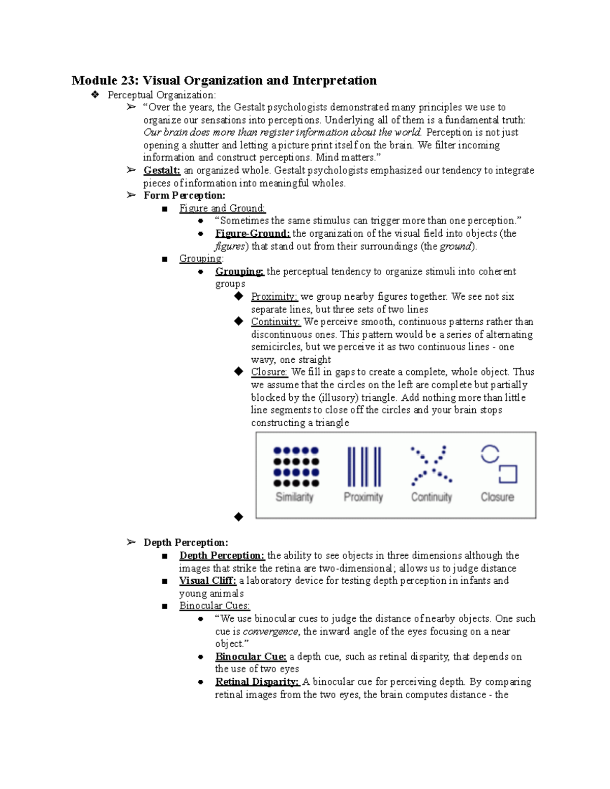 Module 23 Visual Organization and Interpretation-1 - Module 23: Visual ...