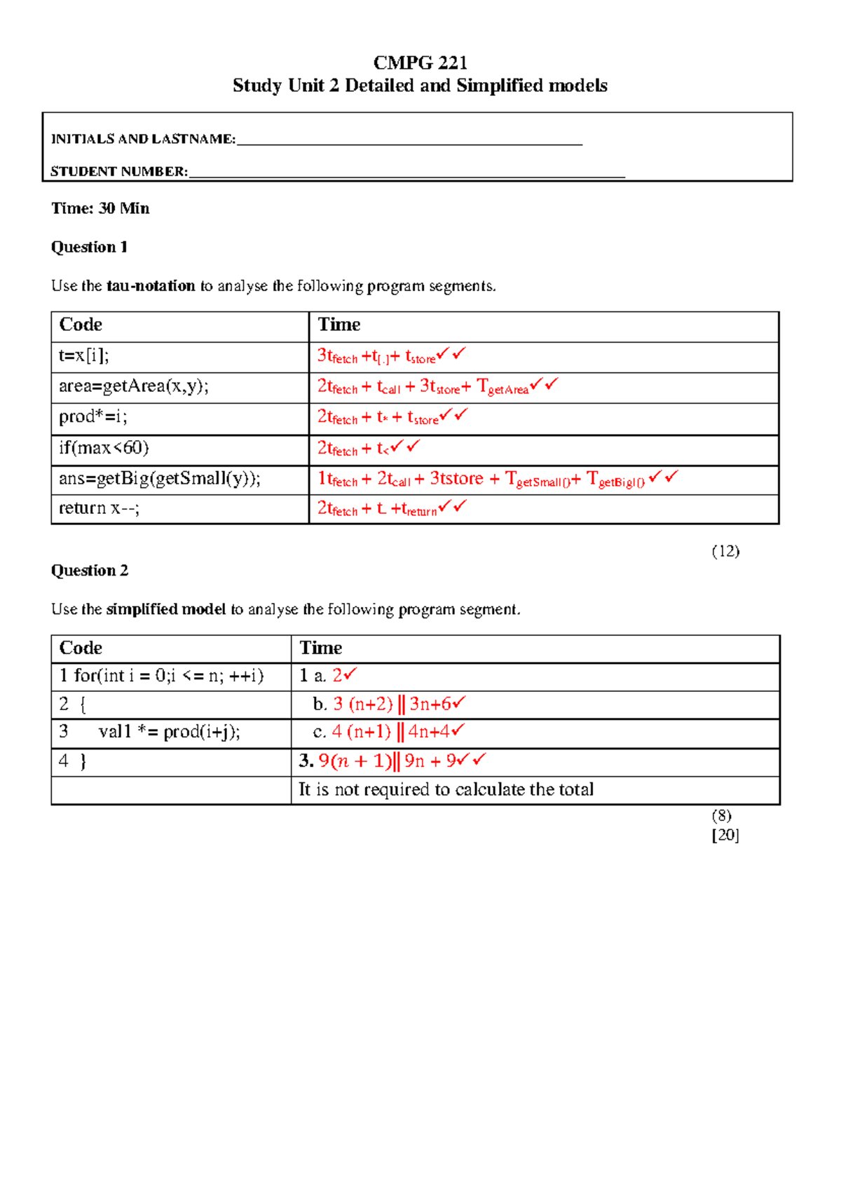 RKW211 - CMPG 221 Study Unit 2: Data Structures Program Analysis - CMPG 221 Study Unit 2 ...