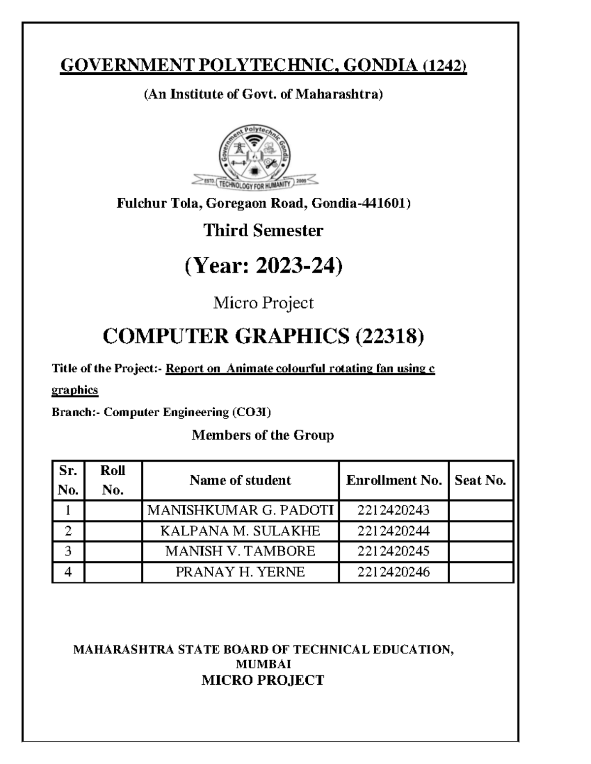 CGR Microproject: Colorful Rotating Fan Animation Using C Graphics ...