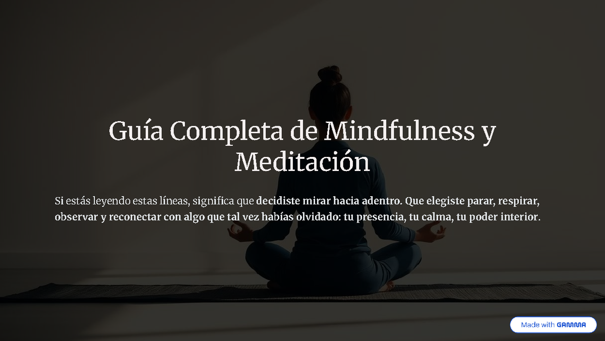 Guía Completa de Mindfulness y Meditación - CAPÍTULO 1 a 5 - Studocu