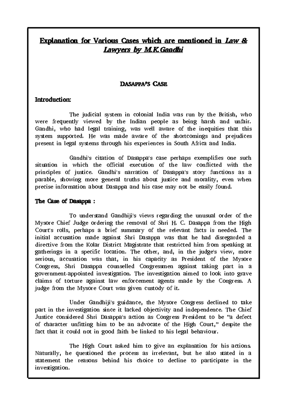 Explanation for Various Case in Law & Lawyers - Explanation for Various ...