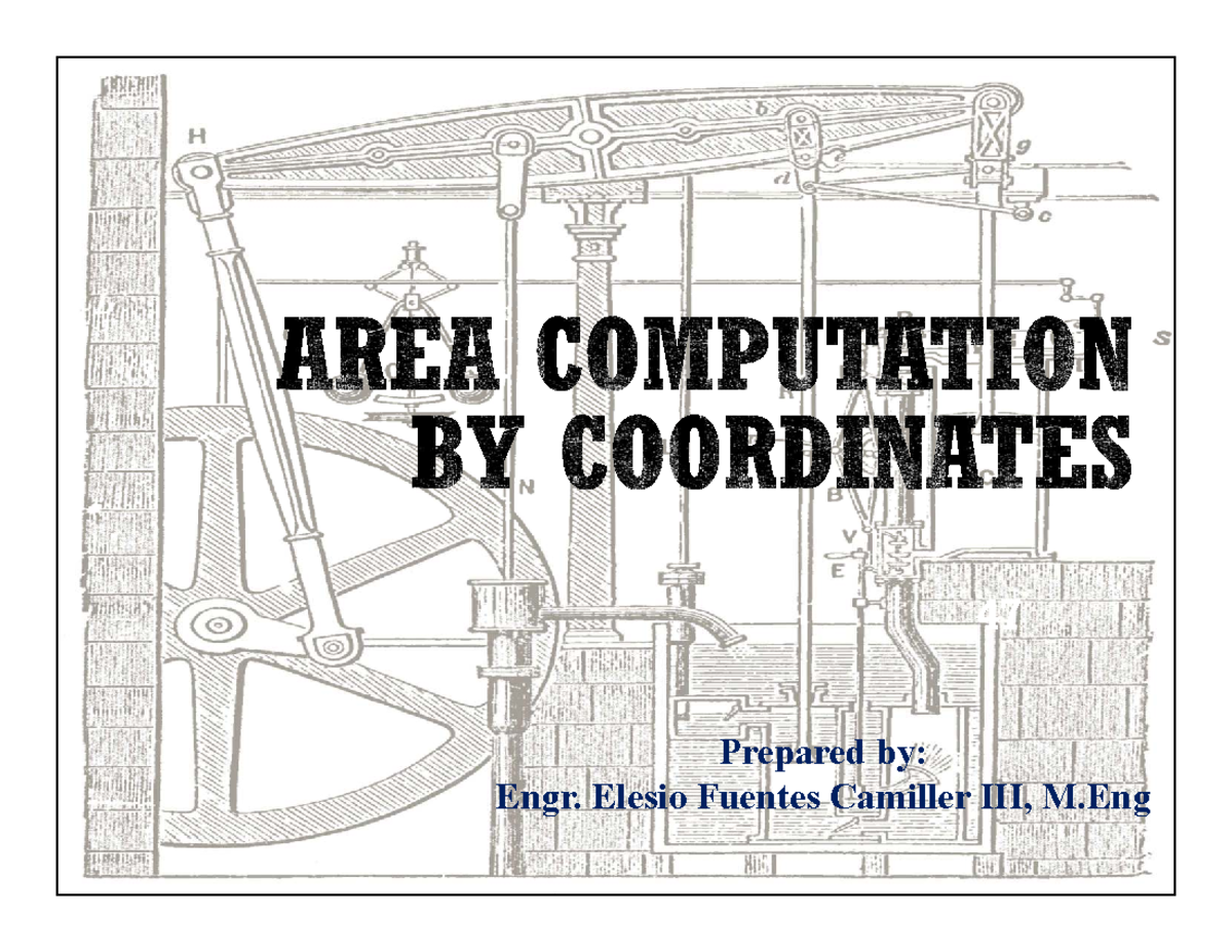 Area Calculation by Coordinates Method - Engr. Elesio Fuentes M.Eng ...