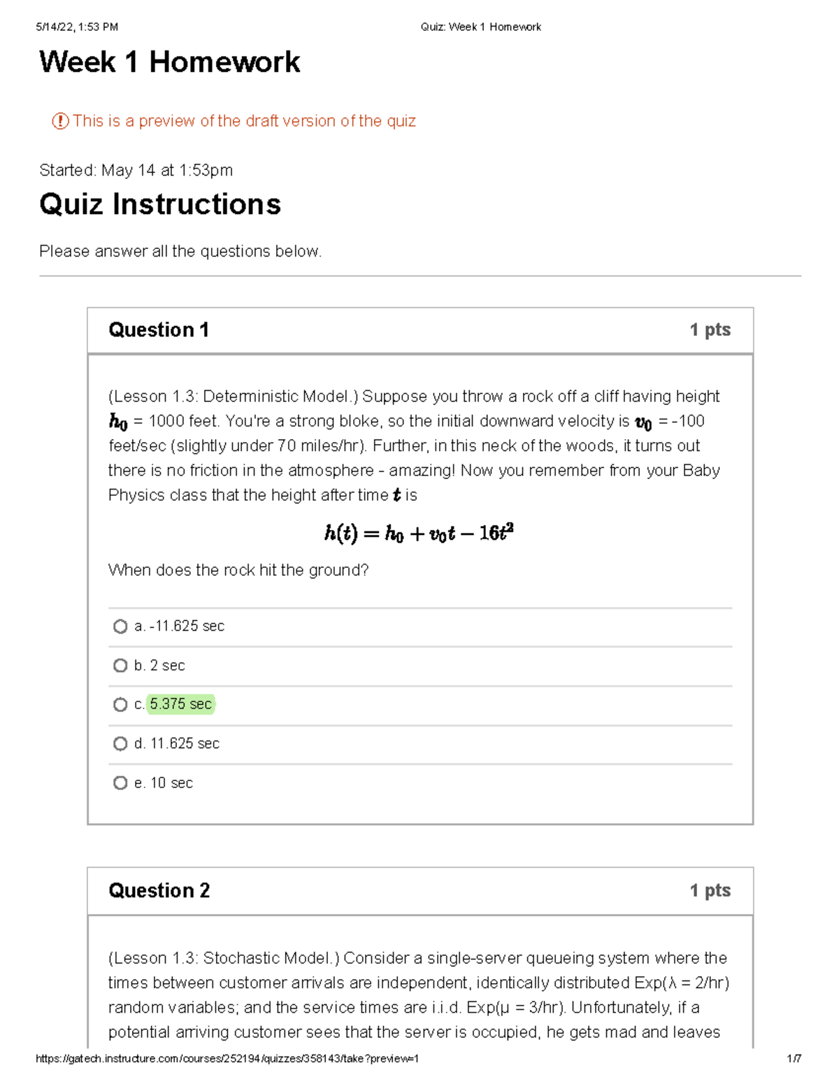 Week 1-3 Homework Summer 2023 - Week 1 Homework This is a preview of ...