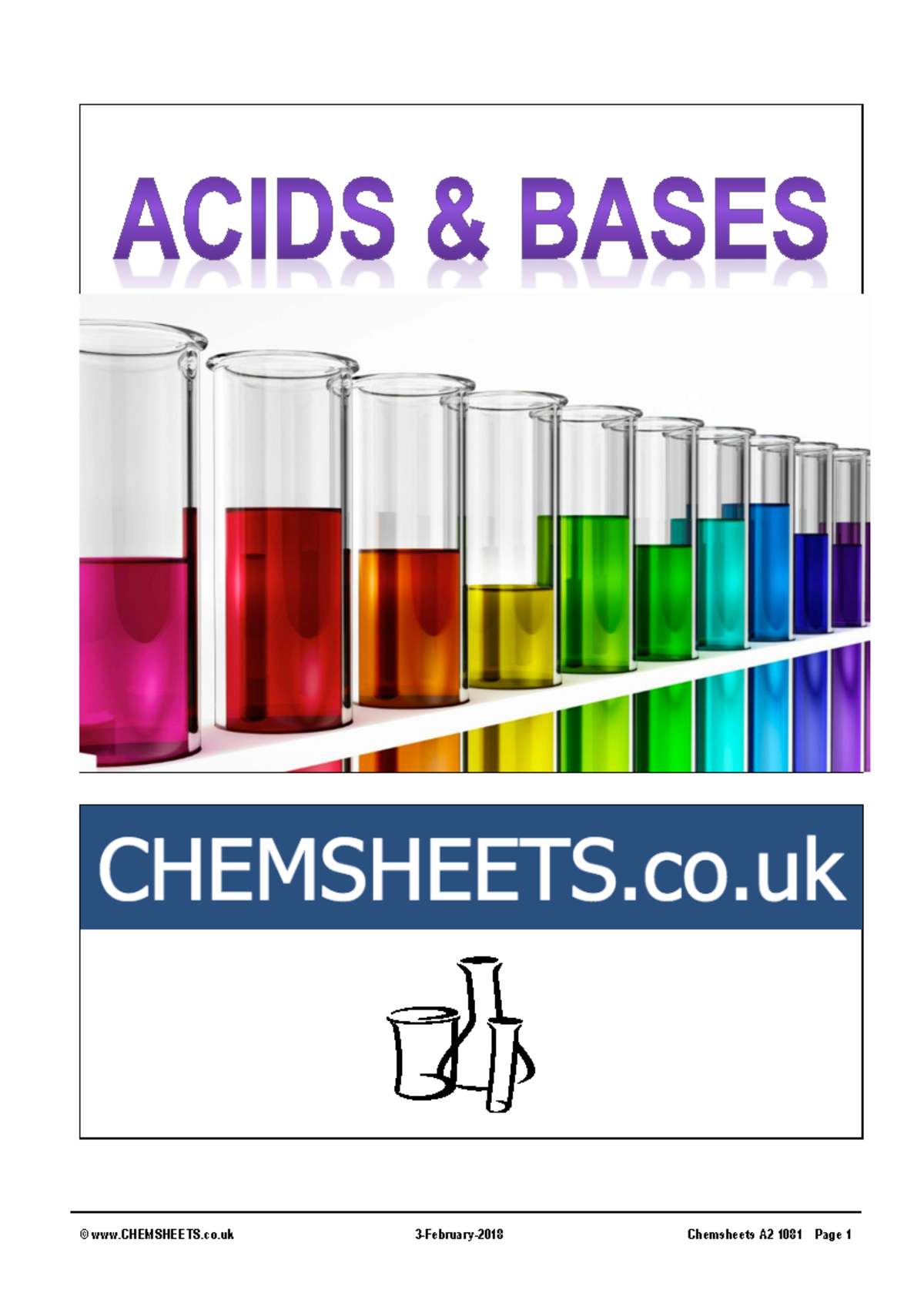 Chemsheets A2 1081 Acids and Bases Study Guide - Studocu