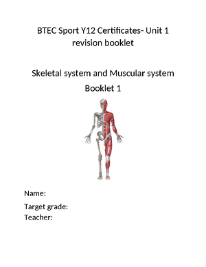 BTEC Sport Level 3 Revision Guide Cardiovascular System - BTEC Revision Guide Cardiovascular ...