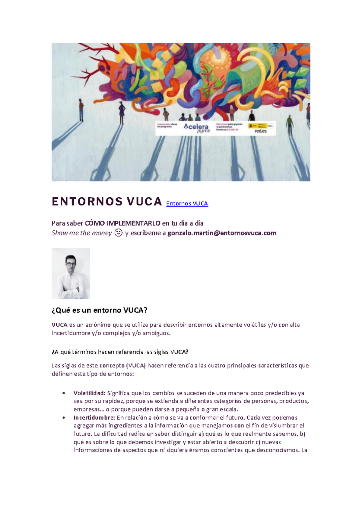 Lectura 3: Entornos VUCA y su Implementación en la Empresa - Studocu