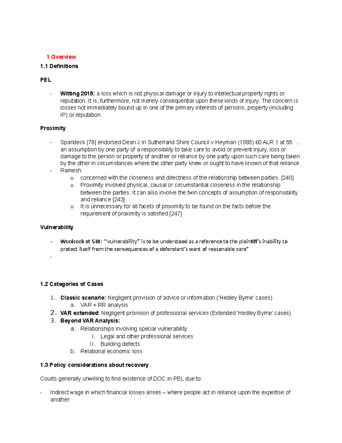 4. PEL - These are my own summaries - use at your own discretion - 1 ...