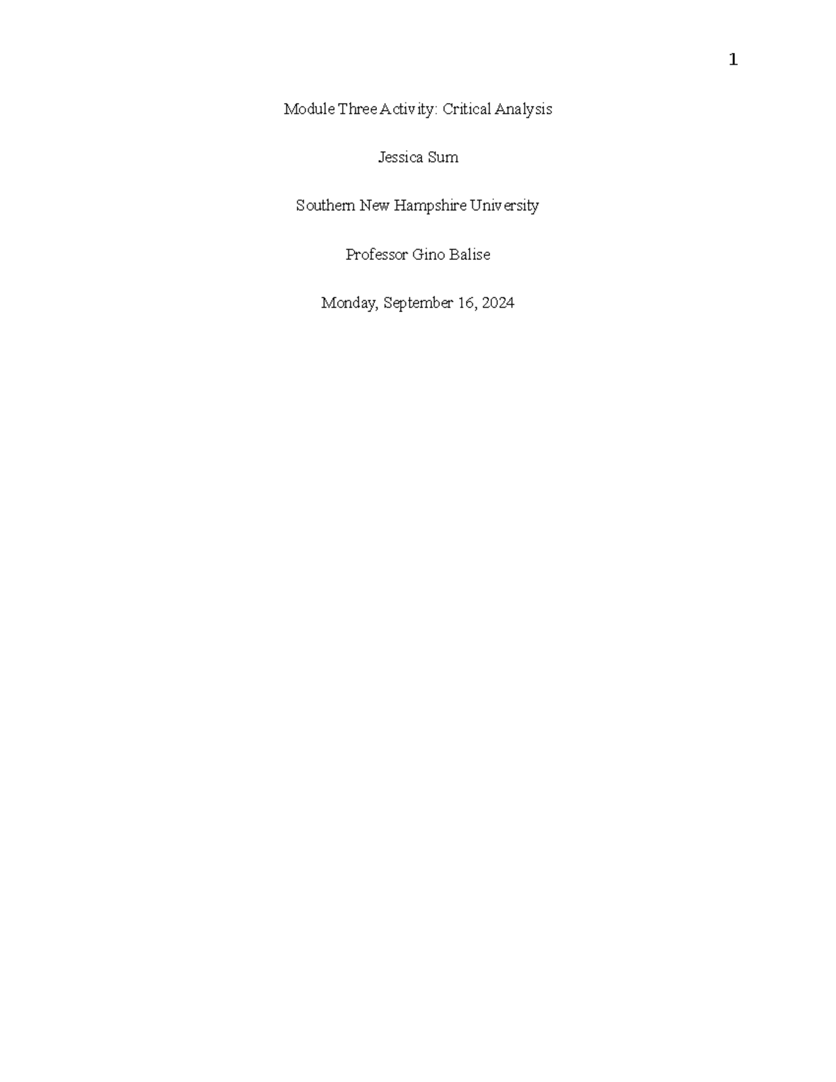 IDS402. Module 3 Activity - Module Three Activity: Critical Analysis ...