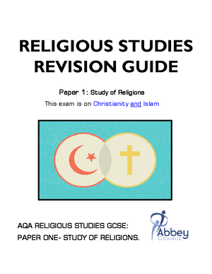 [Solved] how to structure an re exam 12 marker - Religious Studies A ...