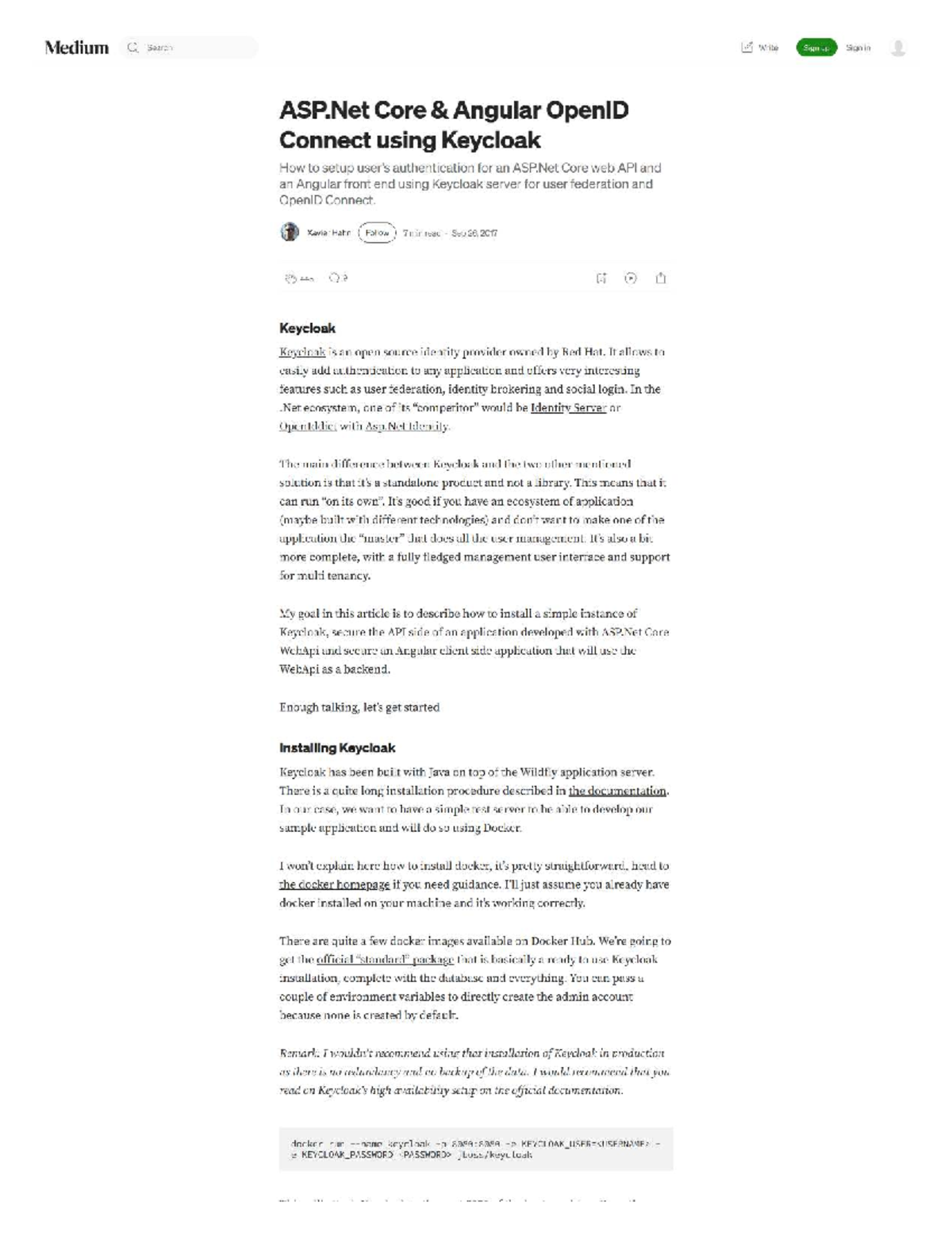 Add Keycloak Authentication to ASP.NET Core & Angular App - Studocu