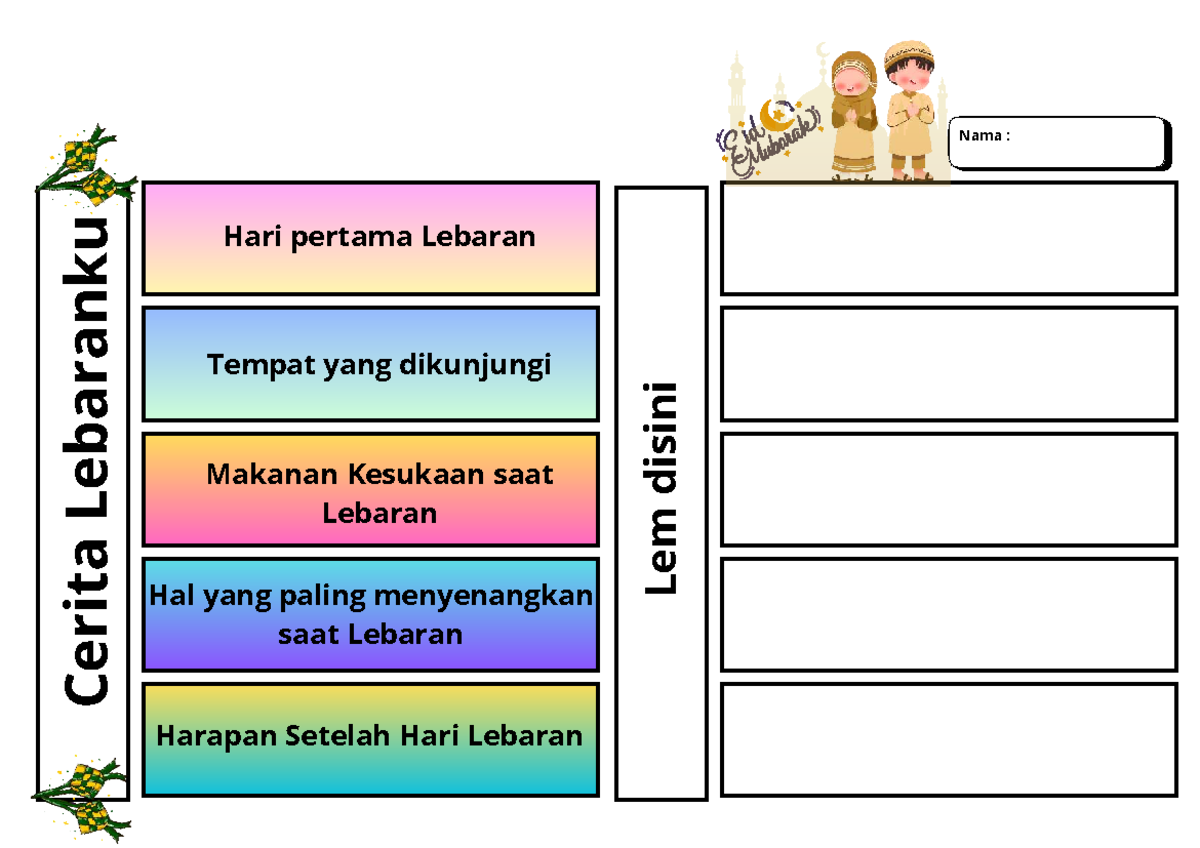 LKPD Cerita Lebaranku - administrasi publik - Cerita Lebaranku Lem ...