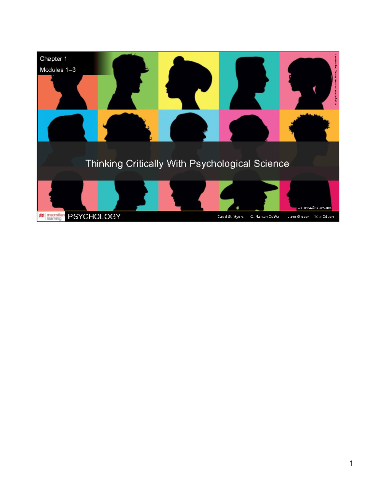 PSYCHOLOGY 101: Chapter 1 - Thinking Critically with Psychological Science - Studocu