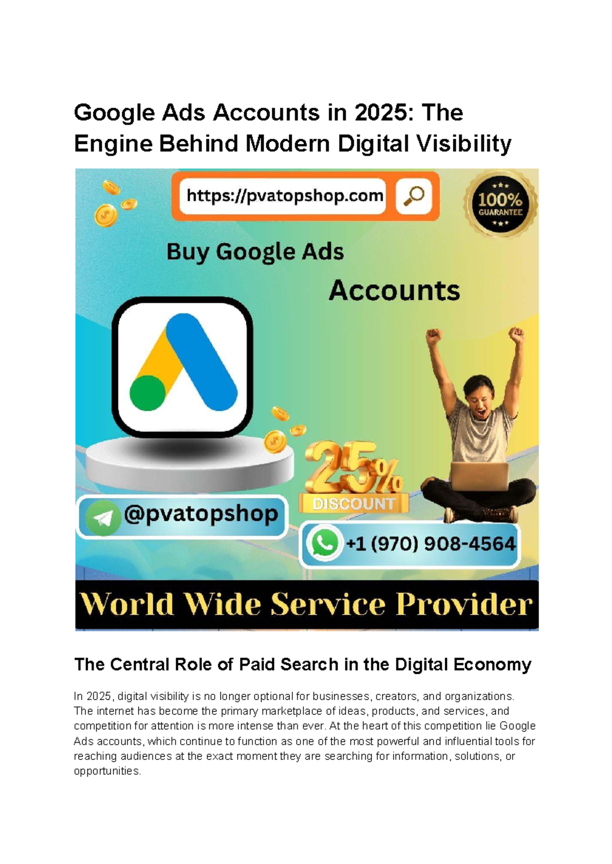 Google Ads Accounts in 2025: Essential Guide for Digital Success - Studocu