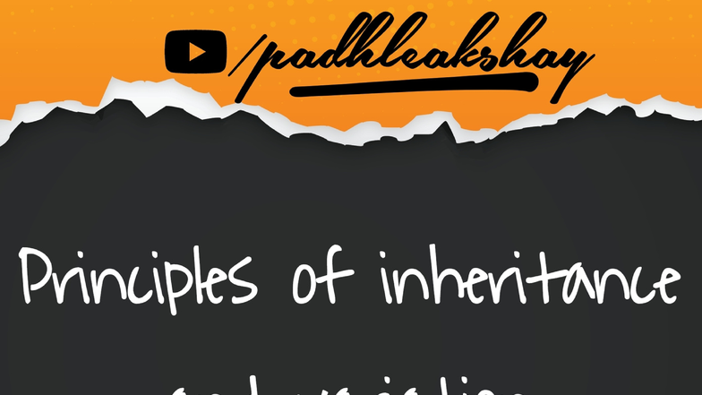 Principles of Inheritance and Variations (BIO 101) - Studocu