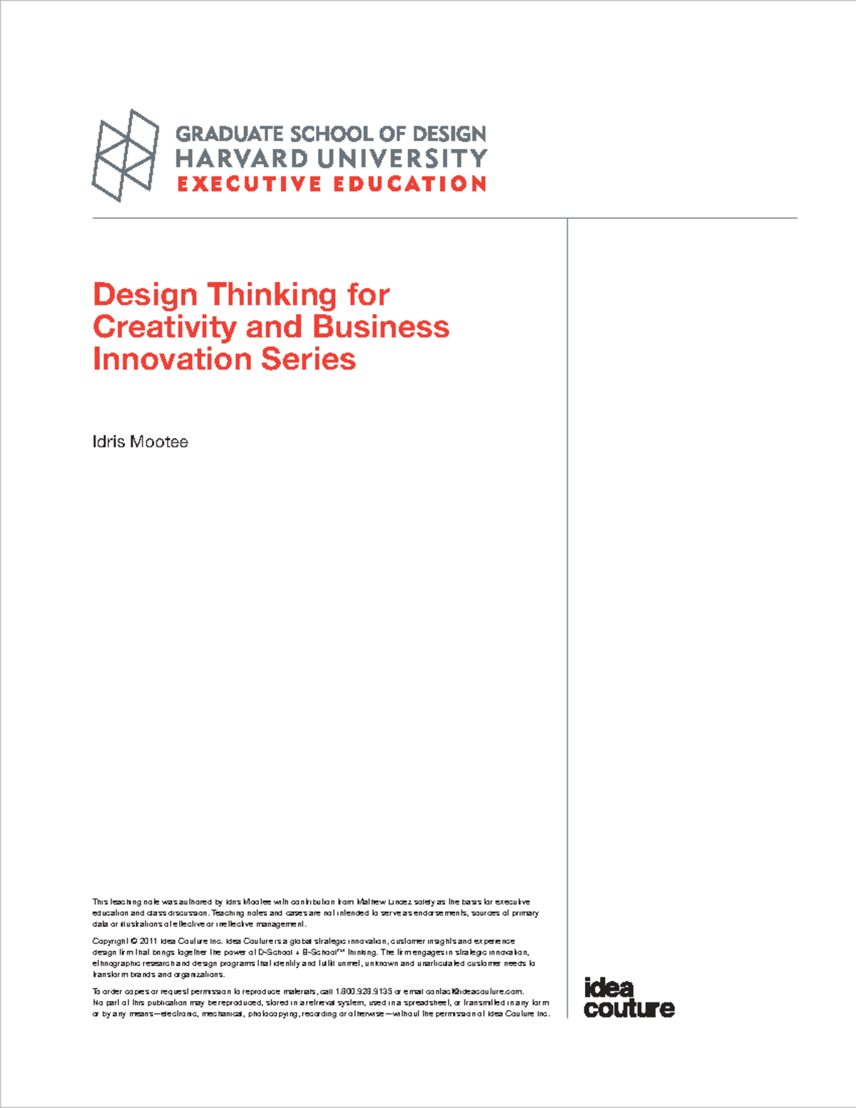 Design Thinking for Creativity & Business Innovation (EDUC 02) - Studocu