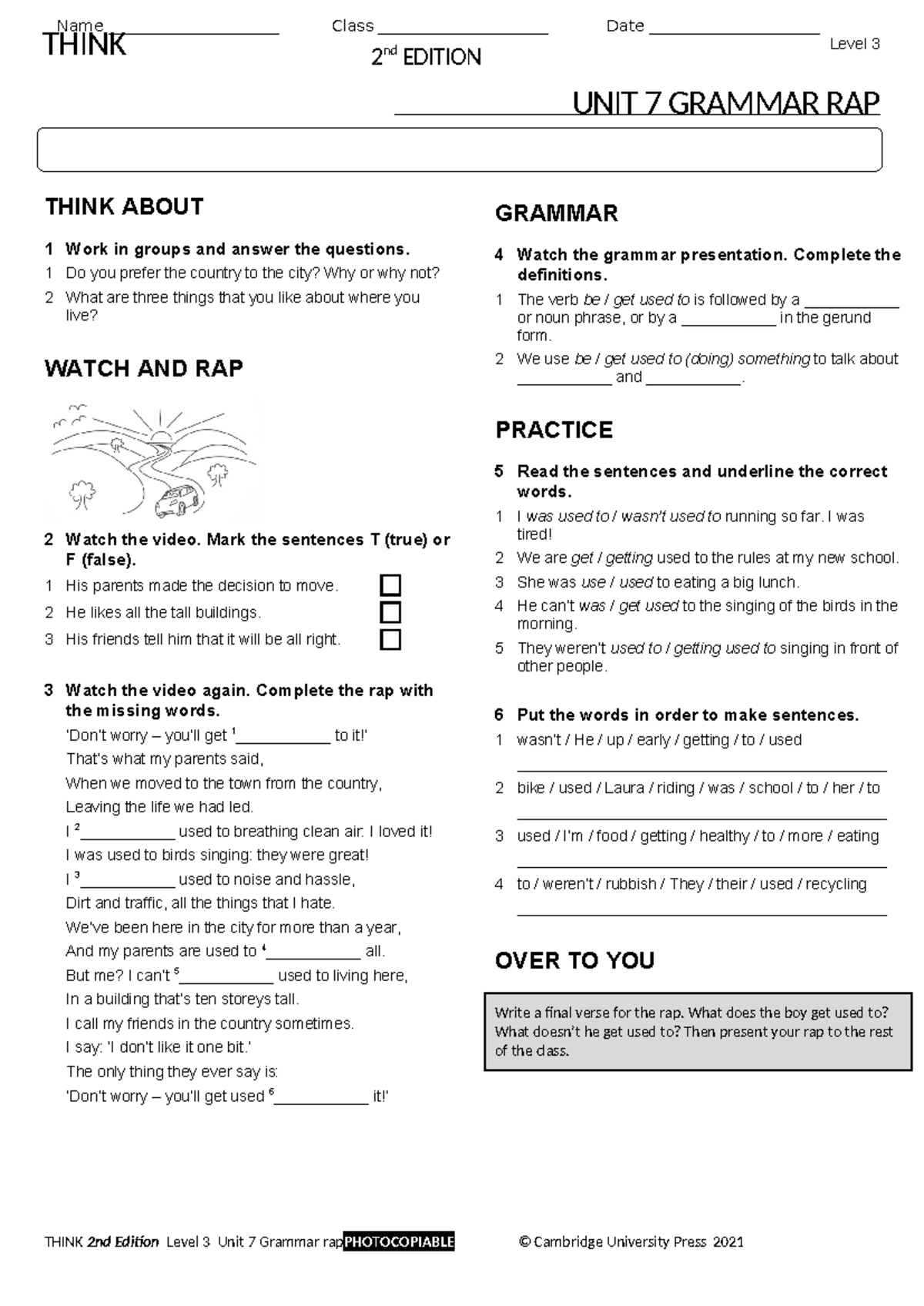 Thk2e Br E L3 Grammar Rap Unit 7 - 2 nd EDITION UNIT 7 GRAMMAR RAP ...
