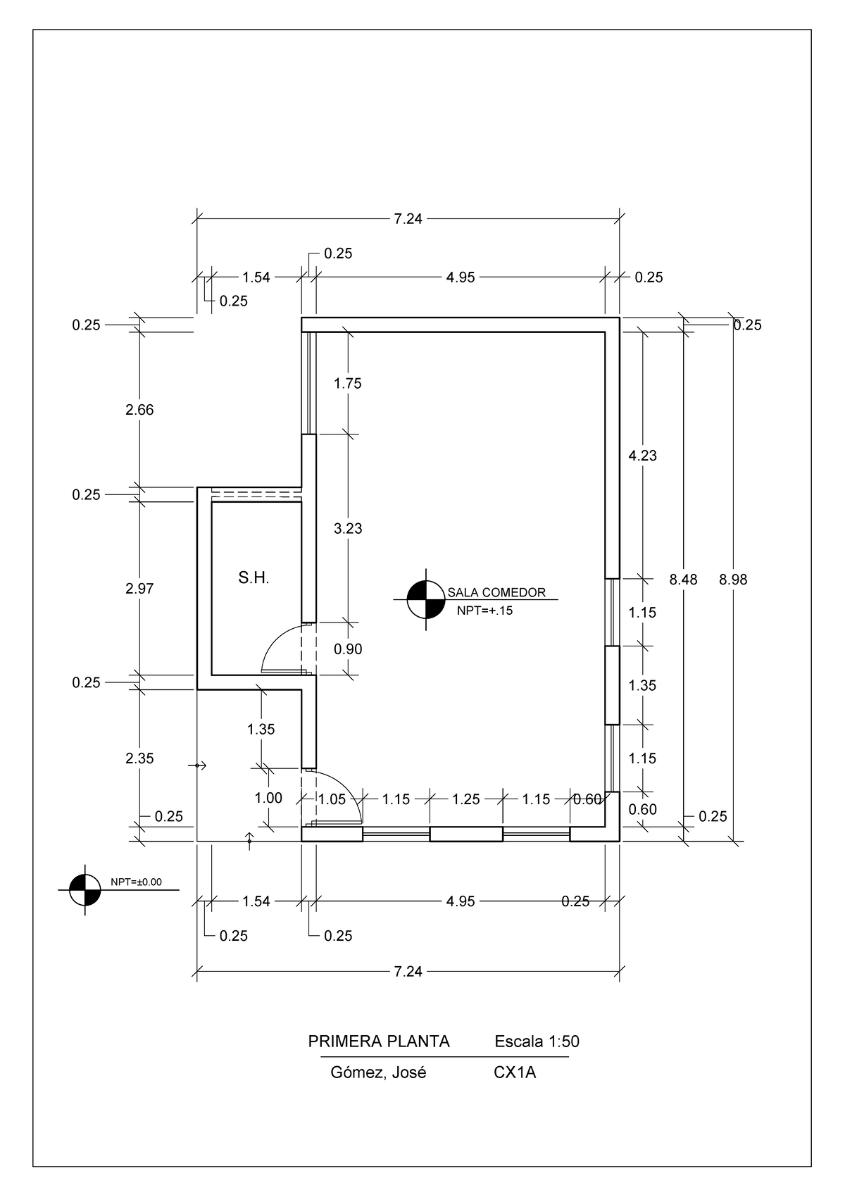 PC1 DIBUJO PLANO - NPT=±0. SALA COMEDOR - 0. - 3. - 1. - 8. - 0. - 8. - 0. - 0. - 1. - 1. - 1 ...