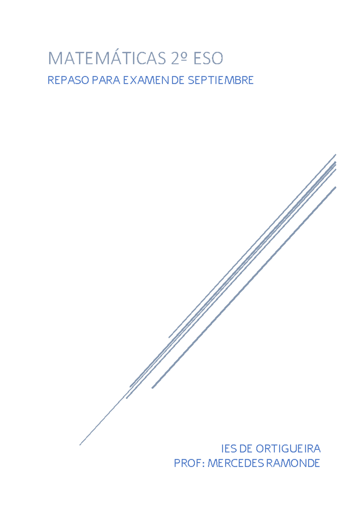 MATEMÁTICAS 2º ESO: Repaso para el Examen de Septiembre - Studocu