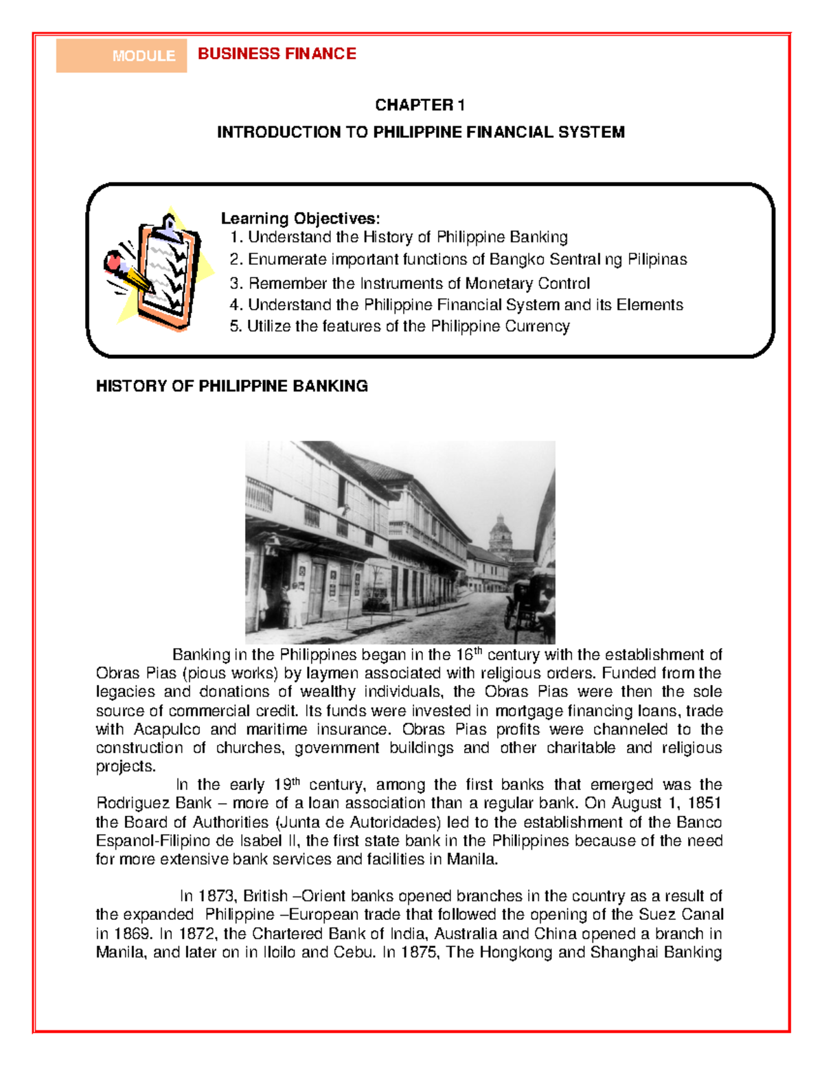 Chapter 1 Introduction TO Philippine Financial System - Accountancy ...