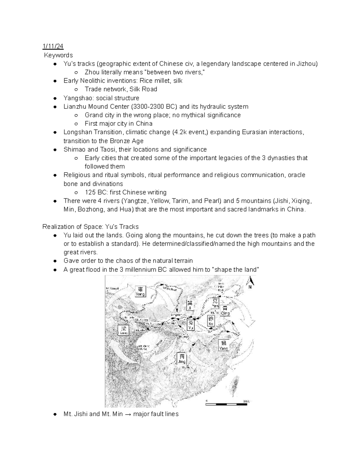 Chinese 50 Lecture Notes: Early Civilizations and Dynasties - Studocu