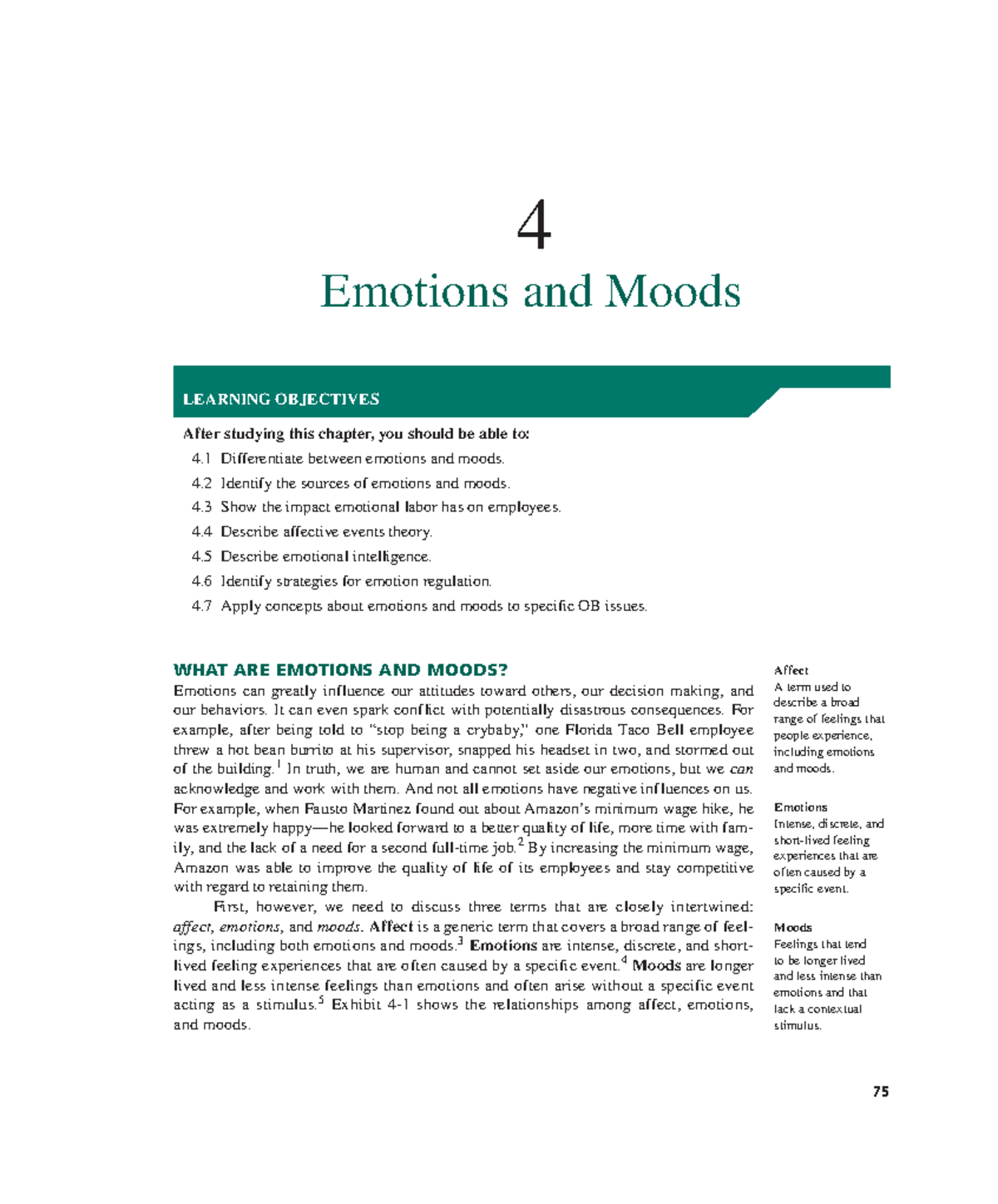 Essentials of Organizational Behavior: Emotions and Moods Overview ...