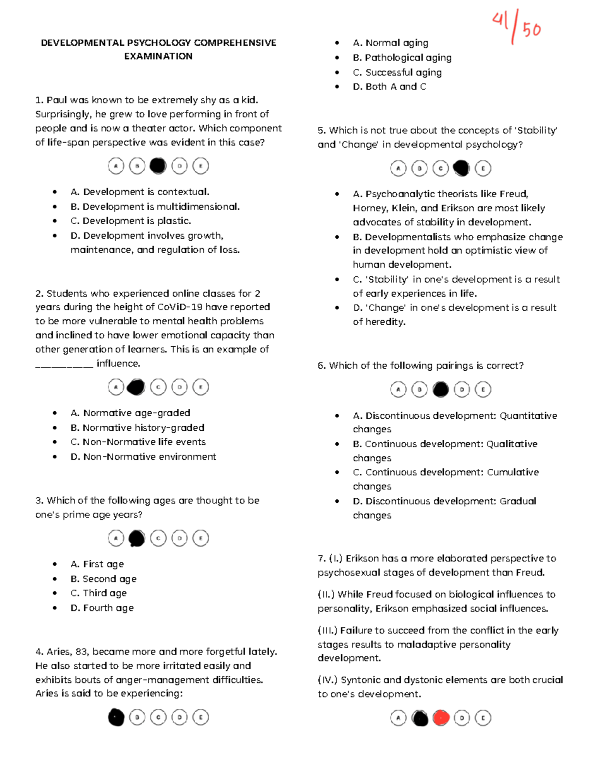 Comprehensive Exam Notes - Developmental Psychology (PSY 102) - Studocu