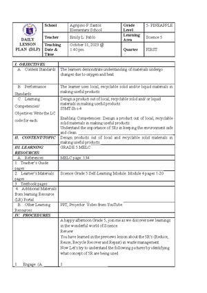 Housekeeping - yes - BS Education - Department Of Education MALLORCA NATIONAL HIGH SCHOOL ...