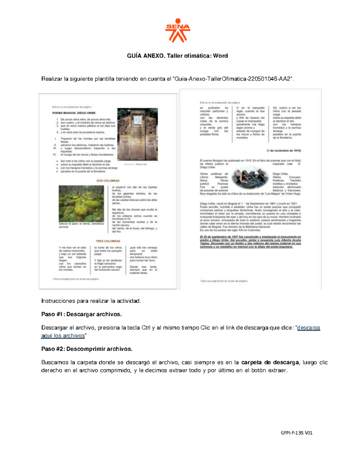 Guía Anexo Taller Ofimática 220501046 AA2: Instrucciones y Pasos ...