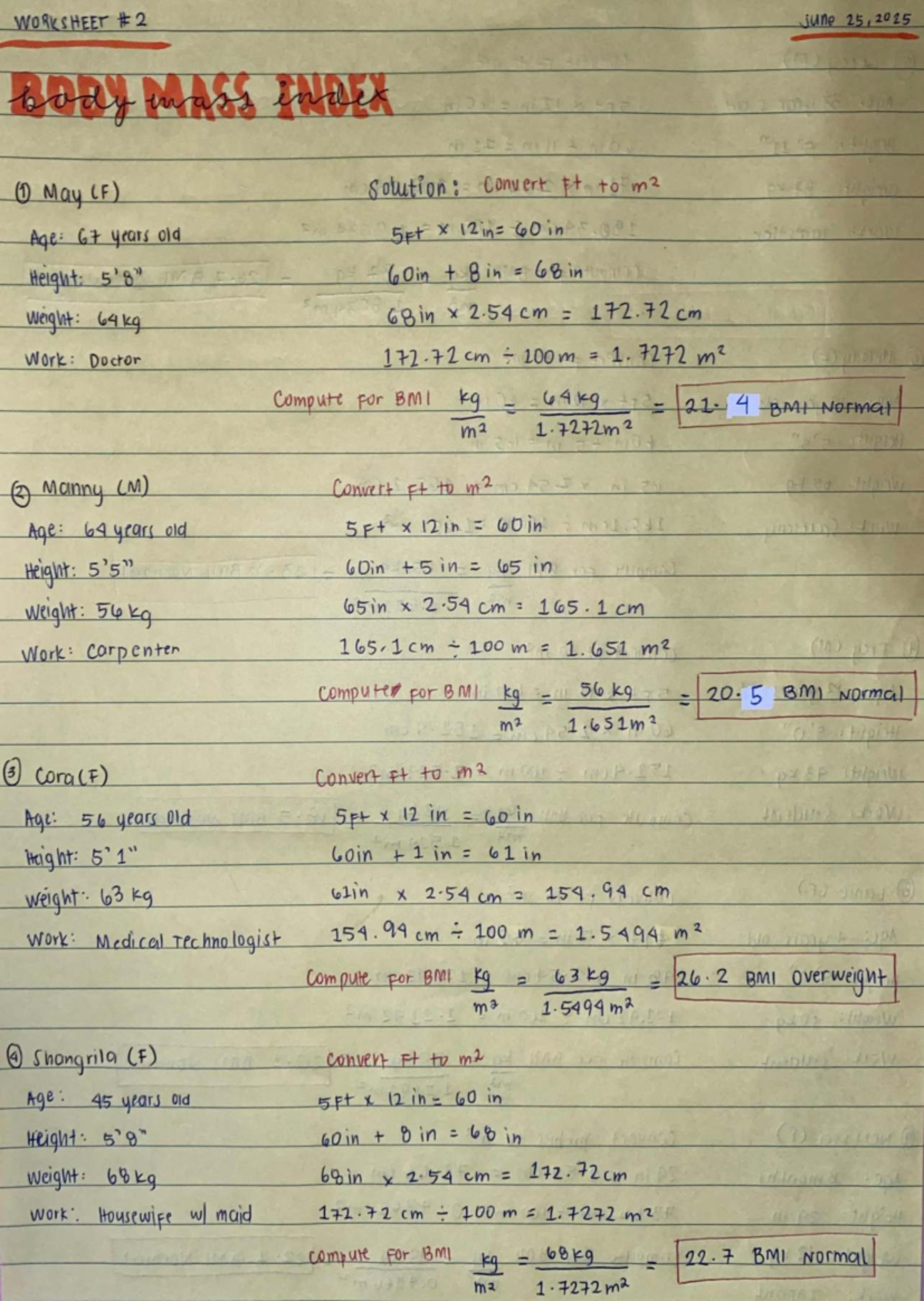 NDT_Worksheet 2: Body Mass Index Calculations and Energy Requirements ...