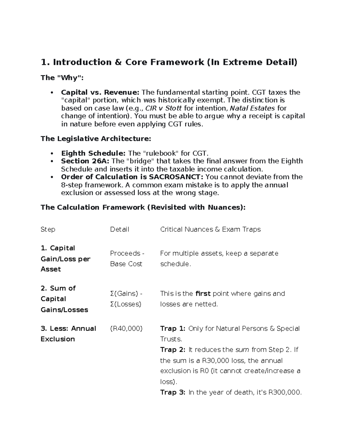 CGT Detail: Comprehensive Framework for Capital Gains Tax Calculations ...