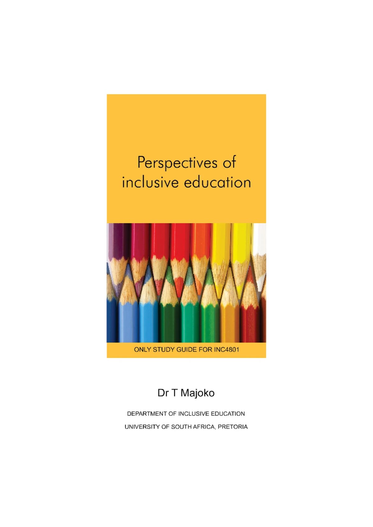 Education White Paper 6: Building an Inclusive Education System - Studocu