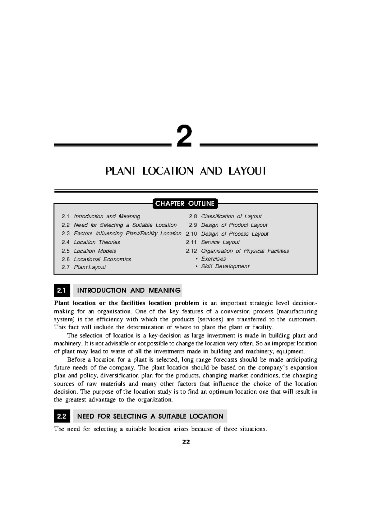 3. Chapter 2 - Plant Location AND Layout - PRODUCTION AND OPERATIONS ...