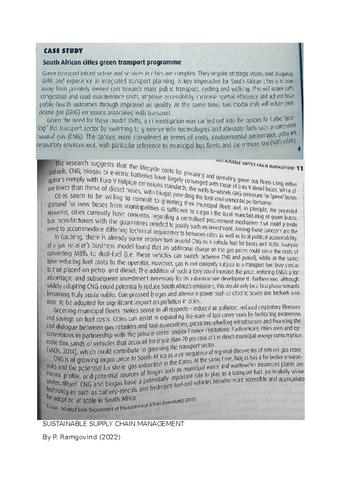 SUSTAINABLE SUPPLY CHAIN MANAGEMENT CASE STUDY ASSIGNMENT (2022) - Studocu