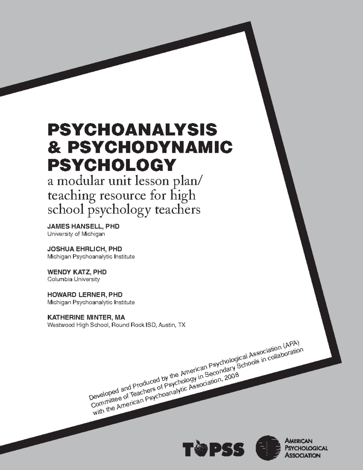 Psychoanalysis: Lesson Plan for High School Psychology (PSY 101) - Studocu