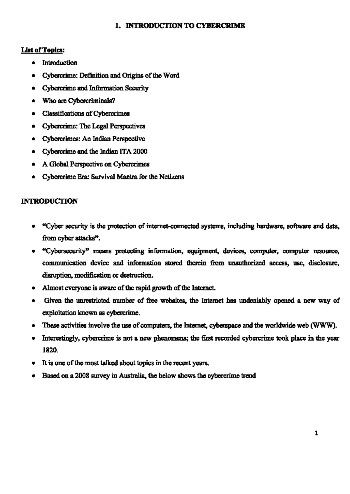 Cyber Security (CS101) - Comprehensive Lecture Notes for Unit-1 - Studocu