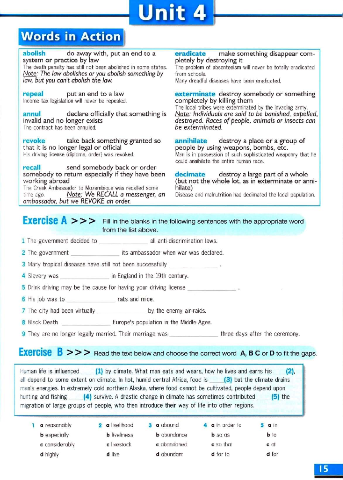 [Self-study] Advanced Vocab Unit 4: Abolish, Eradicate, and More - Studocu