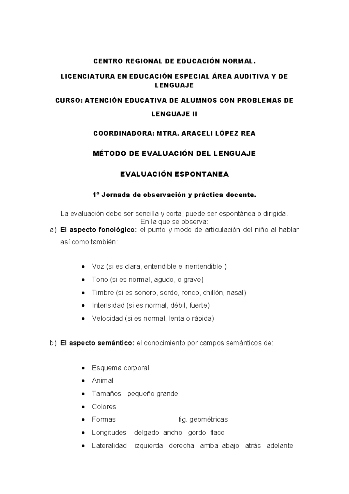 Examen de Articulación de Sonidos en Español - Test de Melgar - Studocu