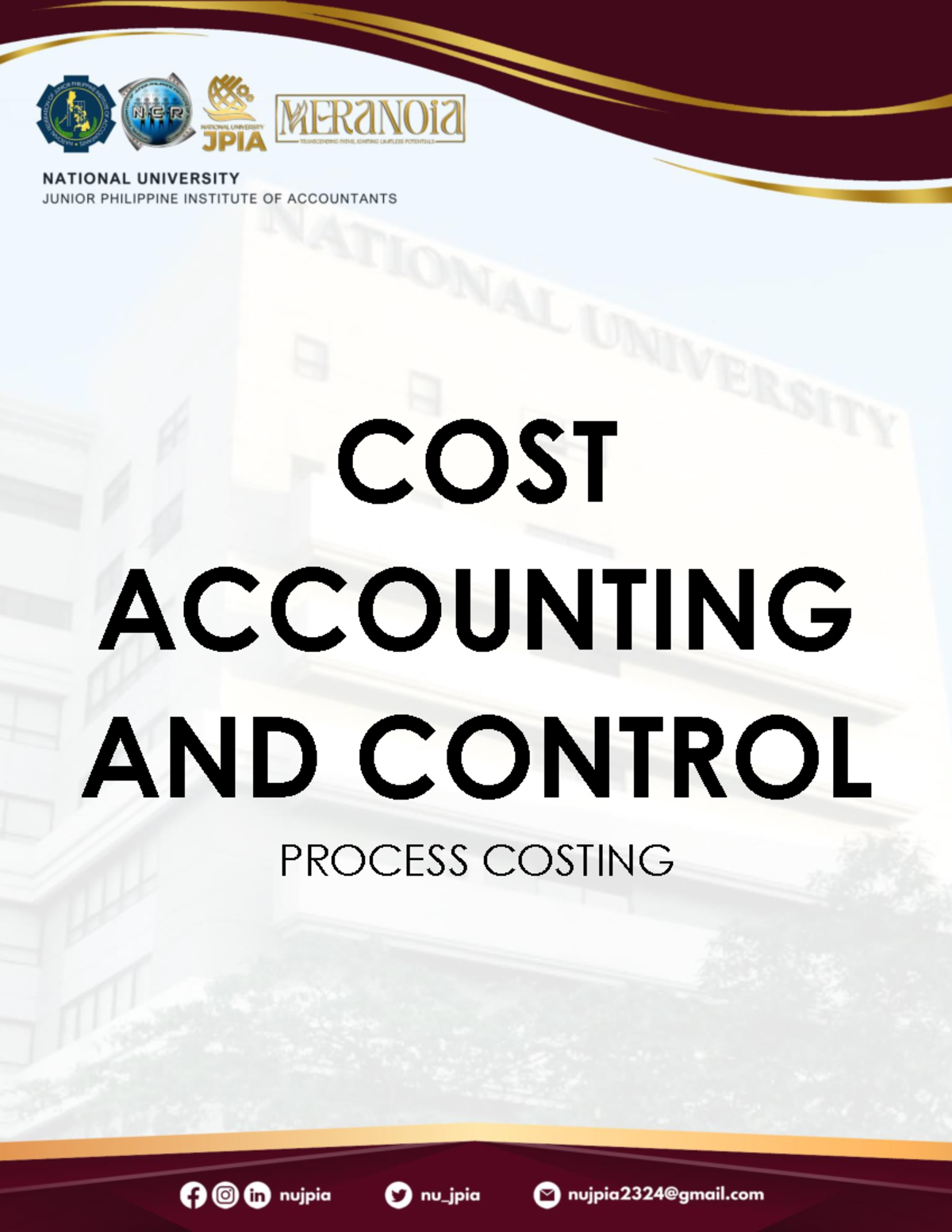 Cost Accounting & Control: Process Costing Techniques (ACCT 101) - Studocu