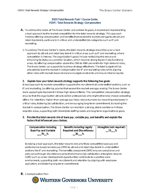 Total Reward Kourtney Dotson 1 revision - D355: Total Rewards Kourtney ...