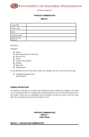 Module 2: Types of Communication in Purposive Communication (Prelim) - Studocu