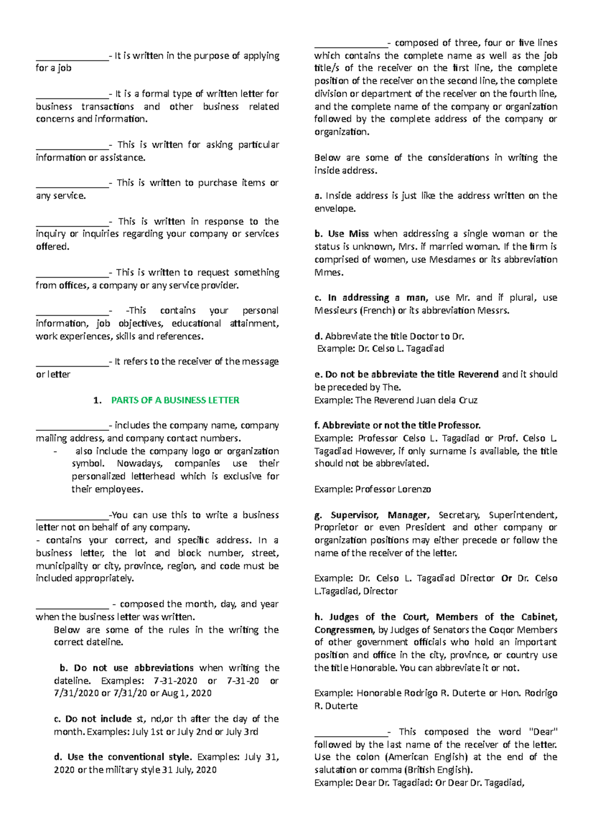 UGE 2 Business Letter Writing Guide - 3rd Exam Preparation - Studocu