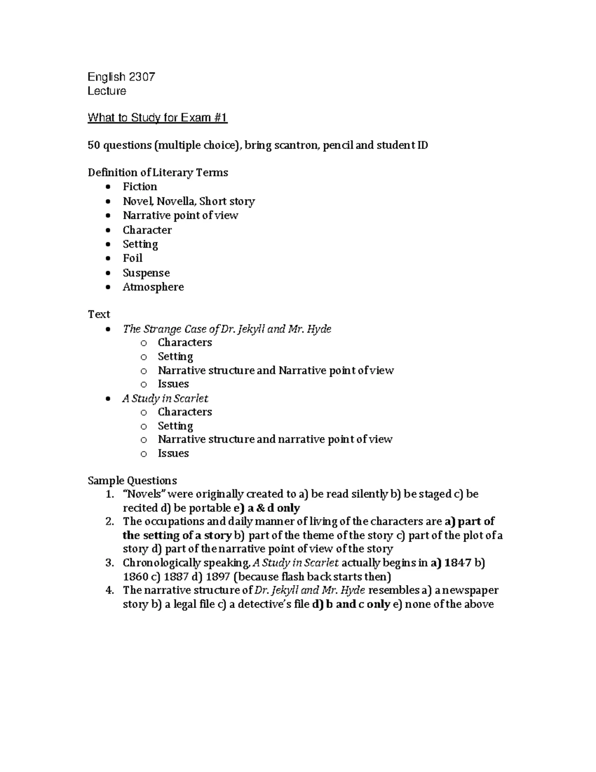 ENGL2307 016 S24 Lecture Notes on Folk and Fairy Tales Analysis - Studocu