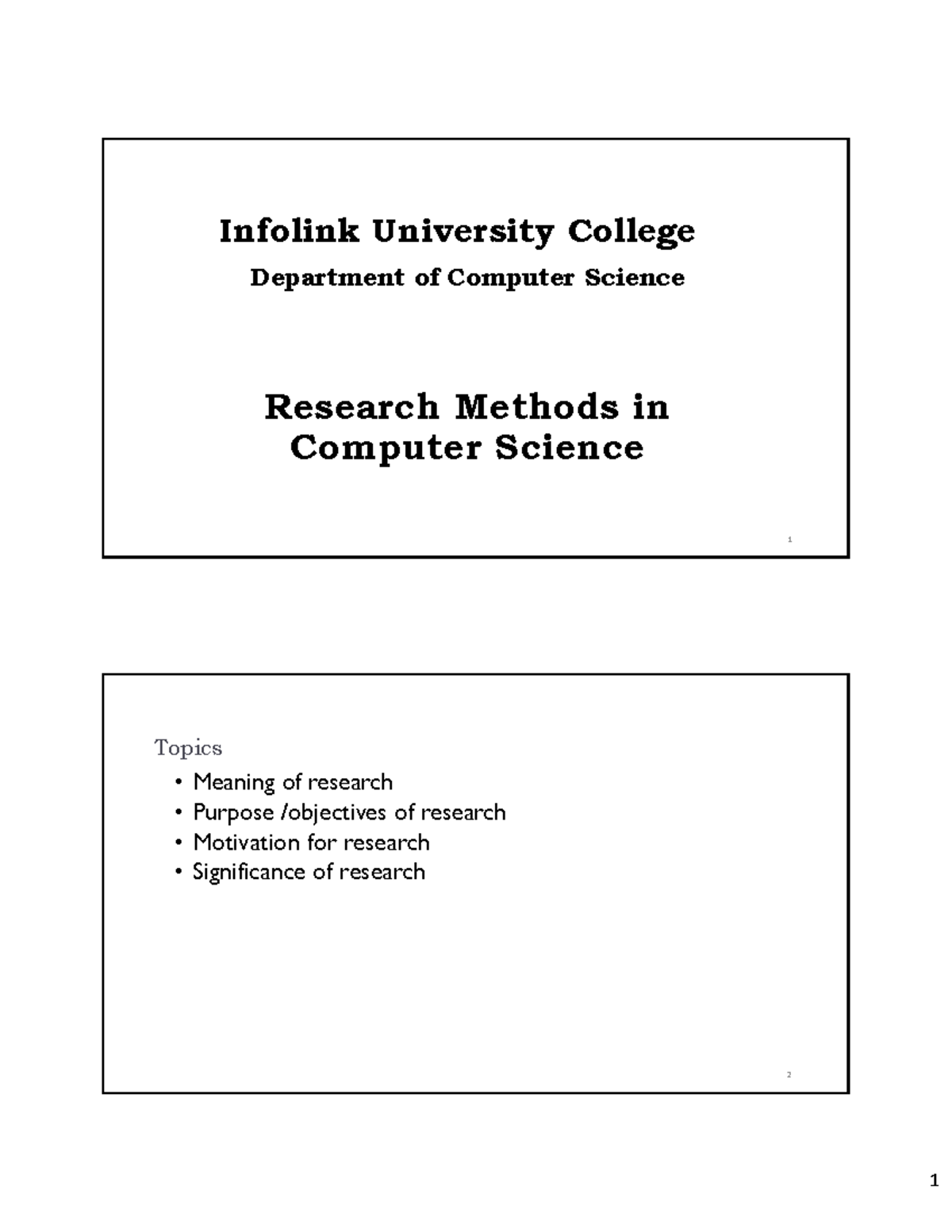 Ch 1: Research Methods in Computer Science (RM in CS) - Key Concepts ...