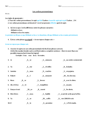 French - Grade: 9 - High School - Canada - Studocu