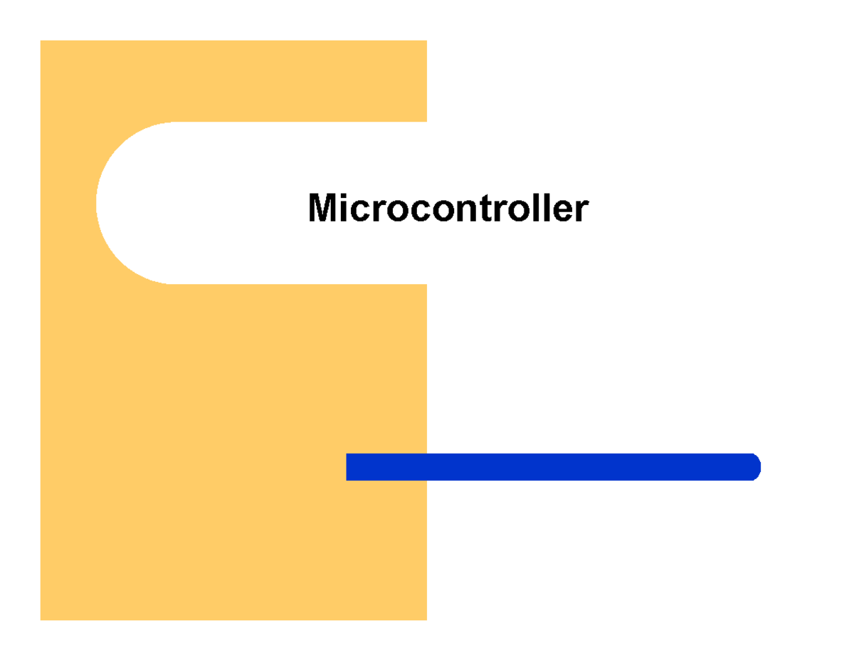 Lesson 1: Overview of Microcontrollers and Microprocessors - Studocu