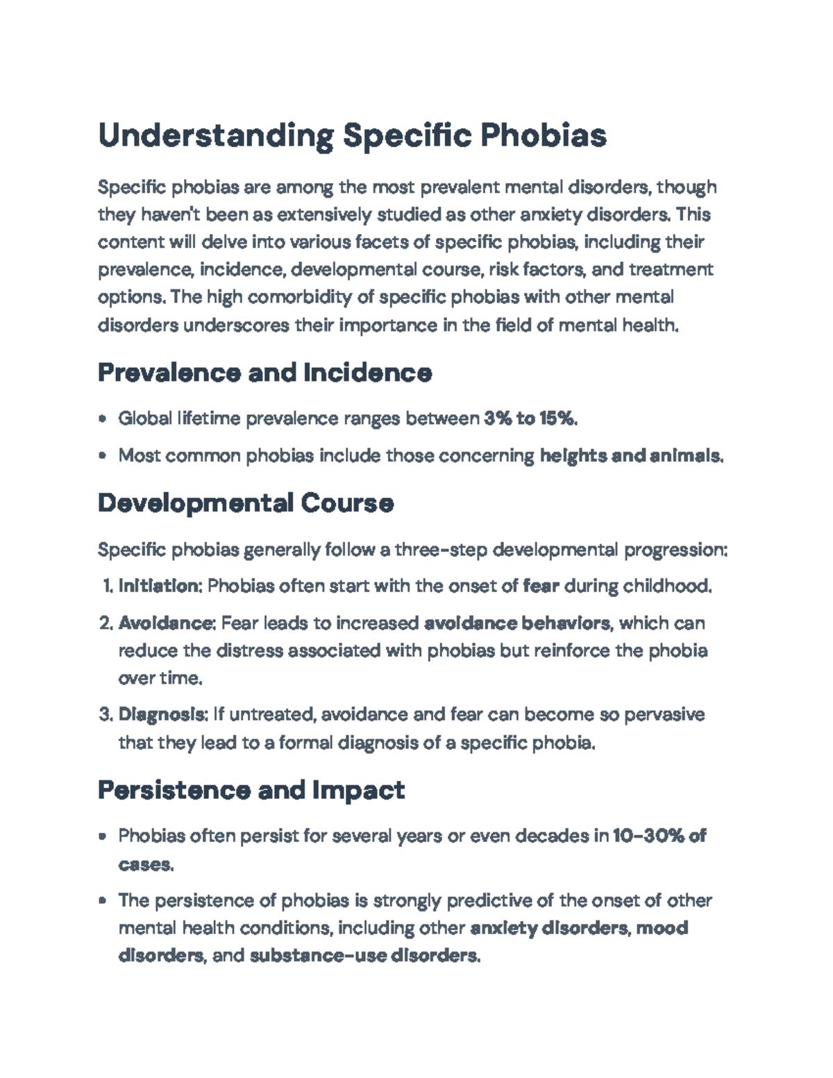 Understanding Specific Phobias: Prevalence, Risks, and Treatments ...