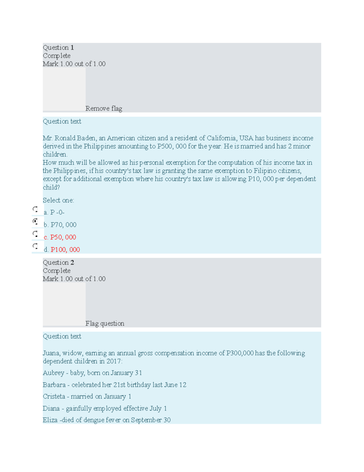88BAMM6202 Final Exam USE THIS - Question 1 Complete Mark 1 out of 1 ...