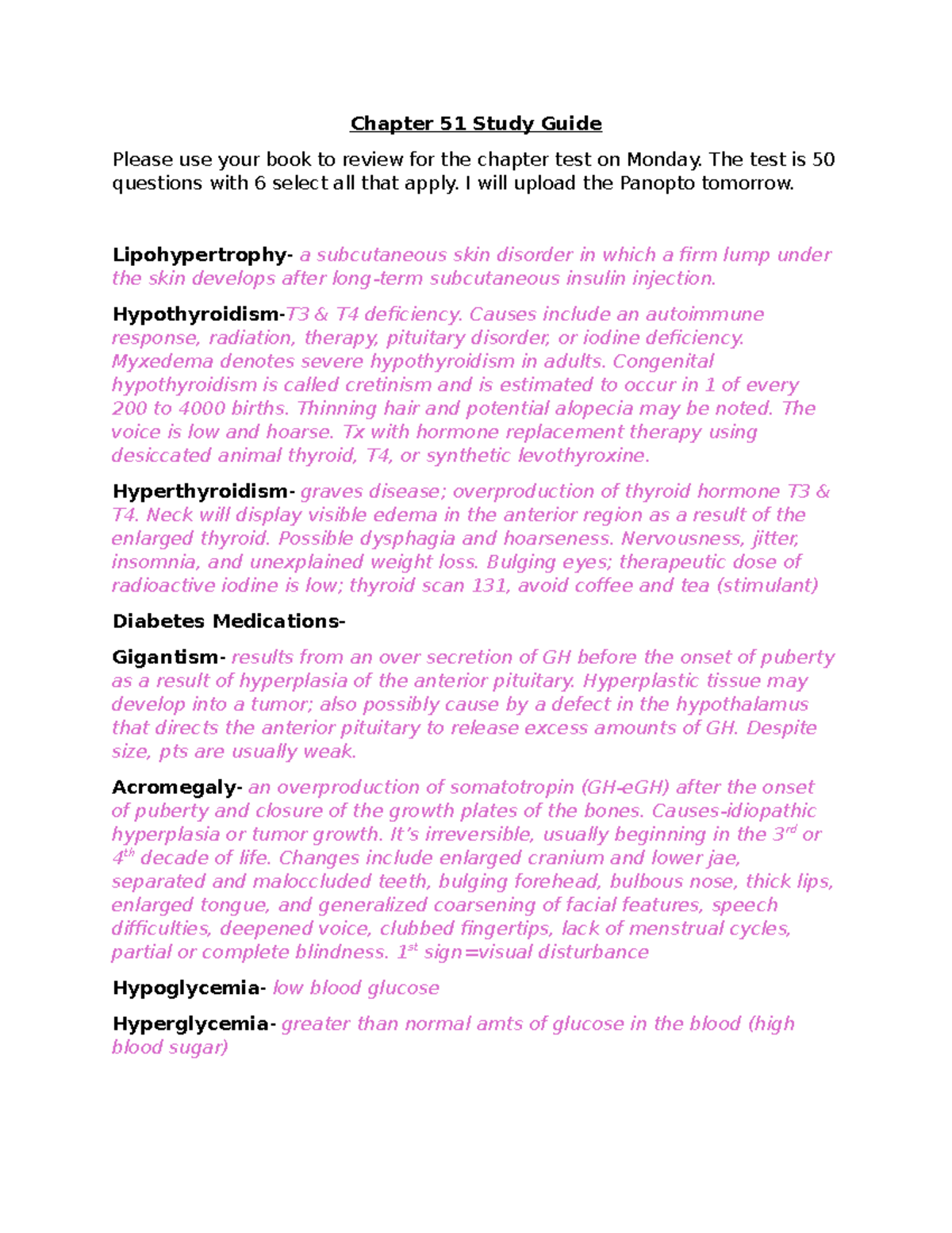 PNR 130 Chapter 51 Study Guide - Chapter 51 Study Guide Please use your ...