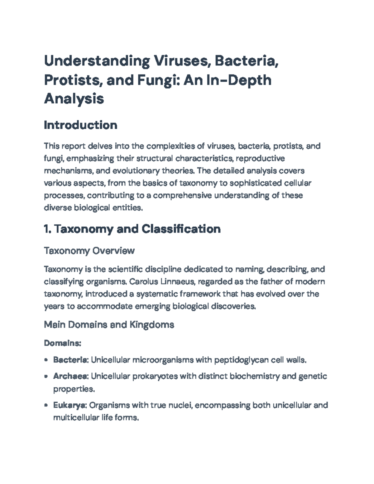 Understanding Viruses, Bacteria, Protists, and Fungi: A Detailed Study - Studocu